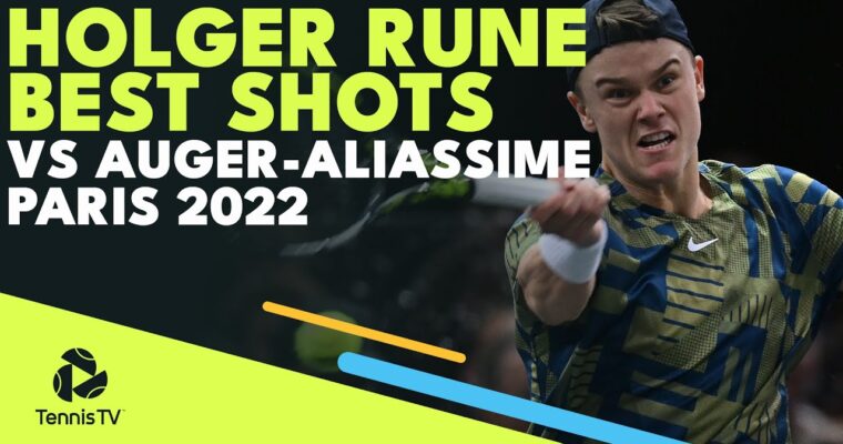 Holger Rune Best Shots vs Felix Auger-Aliassime | Paris 2022 Highlights | テニスはフラミンゴにまかせろ！