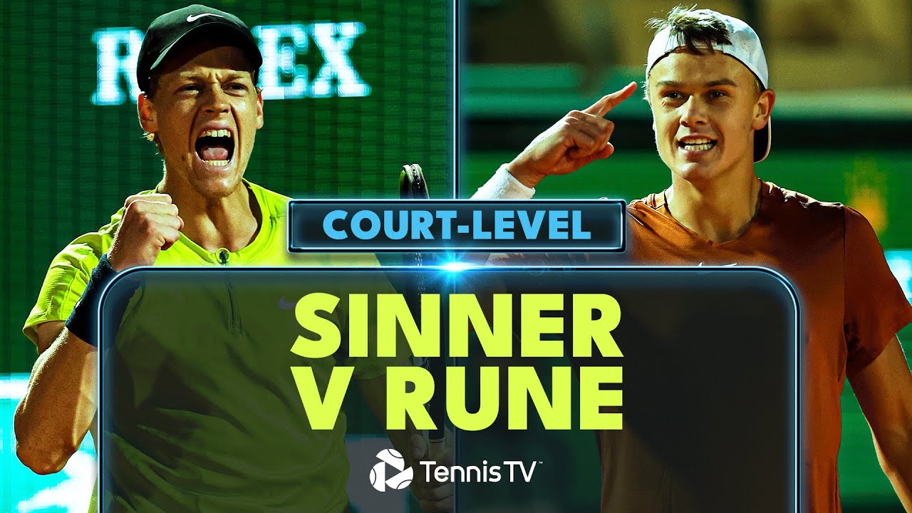 EPIC Jannik Sinner vs Holger Rune Court-Level Highlights | Monte Carlo 2023 | テニスはフラミンゴにまかせろ！