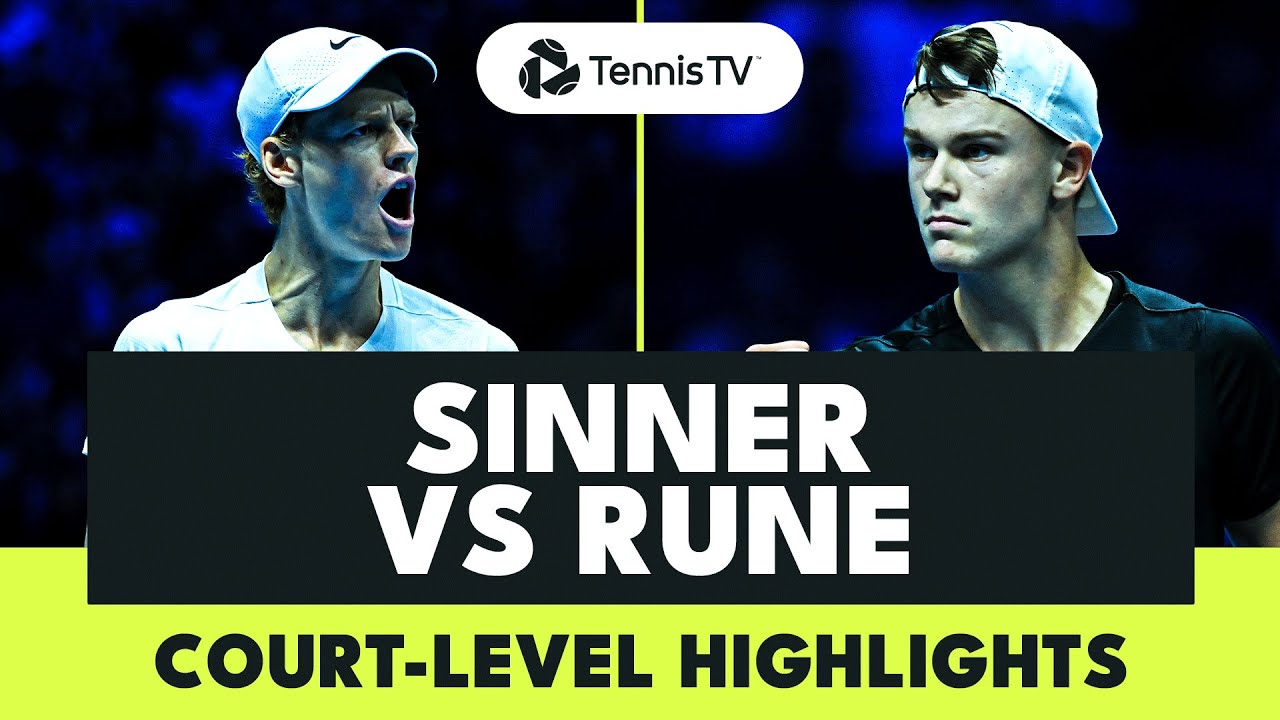 Jannik Sinner vs Holger Rune: Highlights From Court-Level | Nitto ATP Finals 2023 | テニスはフラミンゴにまかせろ！
