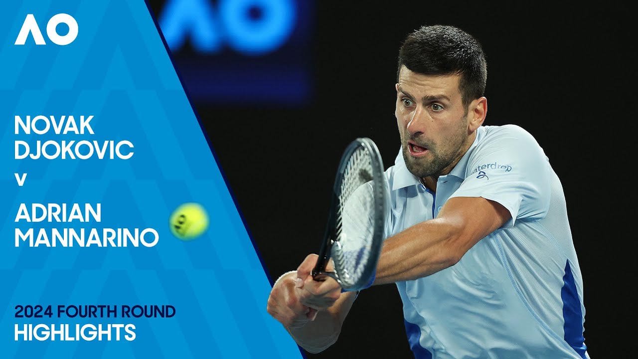 Novak Djokovic v Adrian Mannarino Highlights | Australian Open 2024 Fourth Round | テニスはフラミンゴにまかせろ！