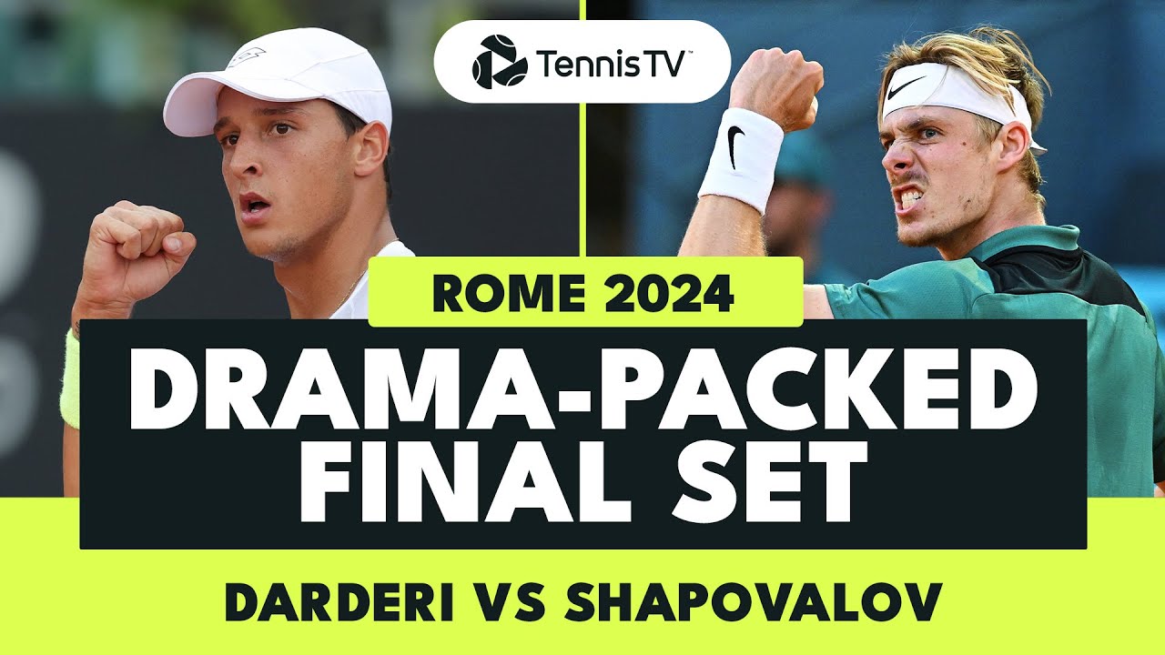 Denis Shapovalov vs Luciano Darderi DRAMATIC Final Set | Rome 2024 Highlights | テニスはフラミンゴにまかせろ！