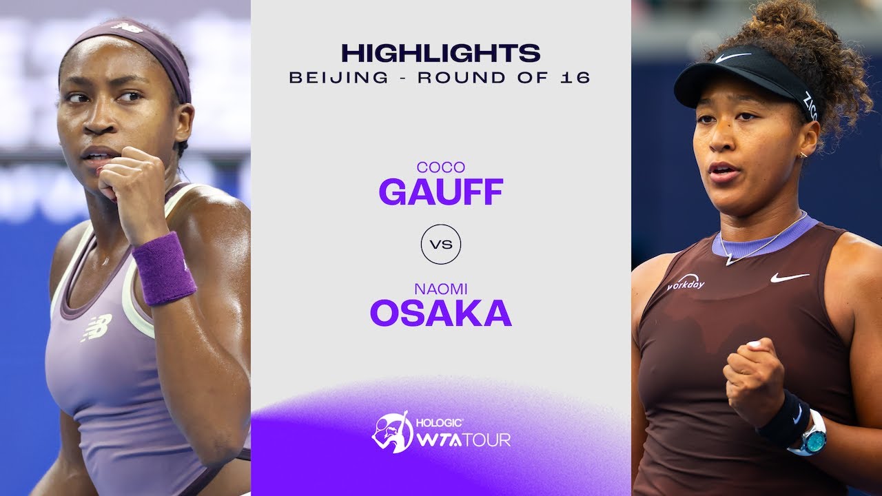 Naomi Osaka vs. Coco Gauff | 2024 Beijing Round of 16 | WTA Match Highlights | テニスはフラミンゴにまかせろ！