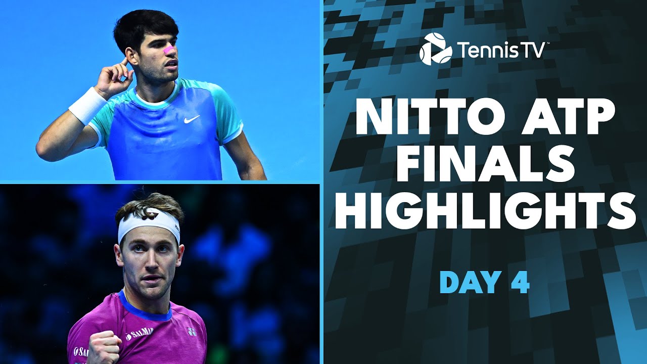 Alcaraz & Rublev Look For First Win; Zverev vs Ruud | Nitto ATP Finals 2024 Highlights Day 4 ...