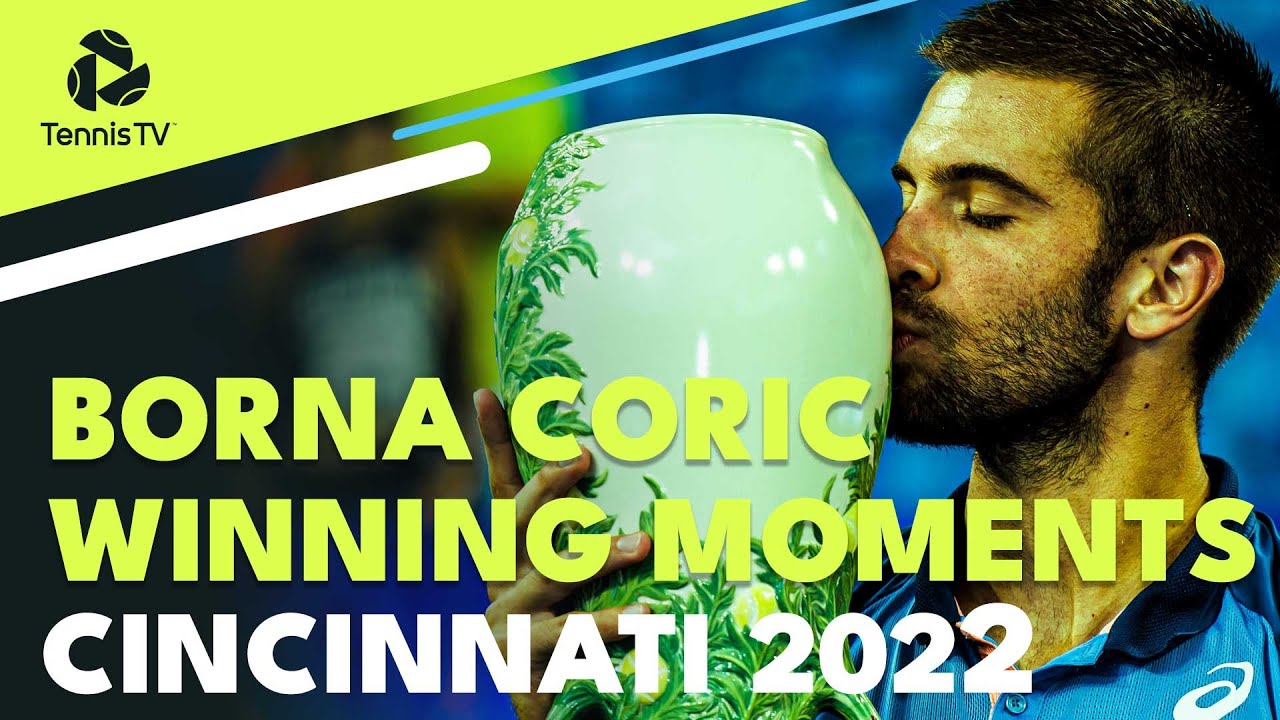 Borna Coric Trophy Lift & Speech | Cincinnati 2022 | テニスはフラミンゴにまかせろ！