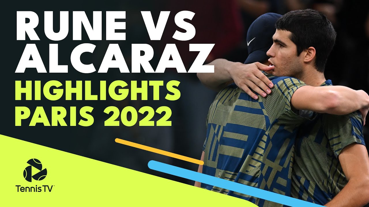 Carlos Alcaraz vs Holger Rune | Paris 2022 Quarter-Final Highlights ...