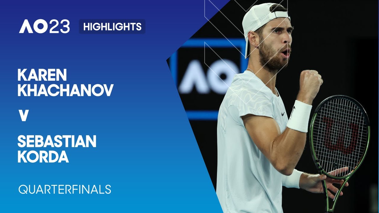 Karen Khachanov v Sebastian Korda Highlights | Australian Open 2023 Quarterfinal | テニスはフラミンゴにまかせろ！
