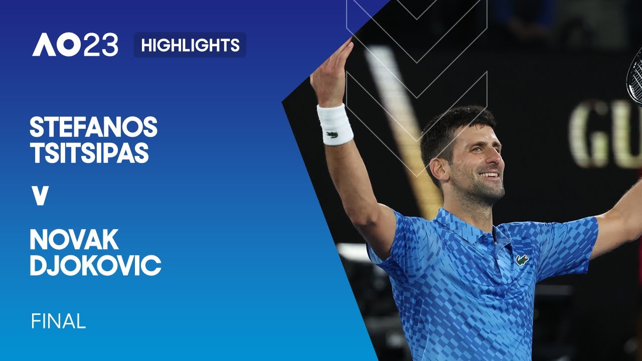 Stefanos Tsitsipas v Novak Djokovic Highlights | Australian Open 2023 ...