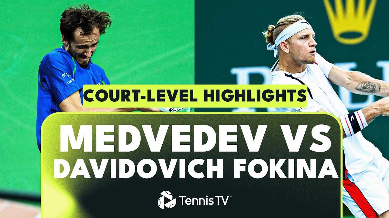 Daniil Medvedev vs Alejandro Davidovich Fokina Court-Level Highlights | Indian Wells 2023 | テニスは ...