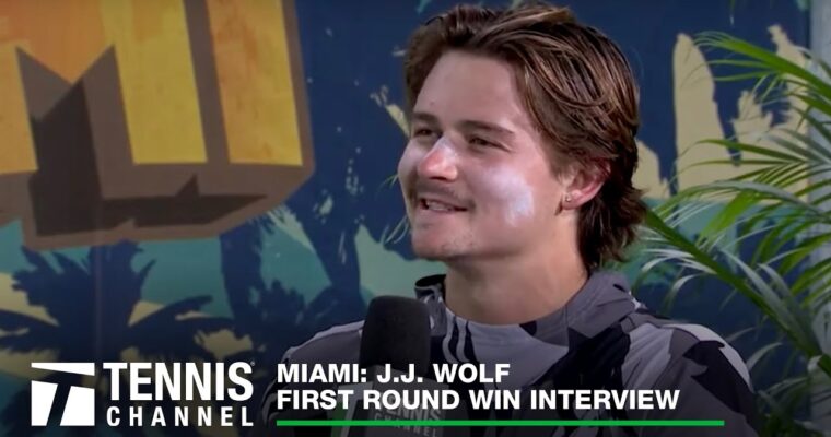 JJ Wolf: 2023 Miami First Round Win Interview | テニスはフラミンゴにまかせろ！