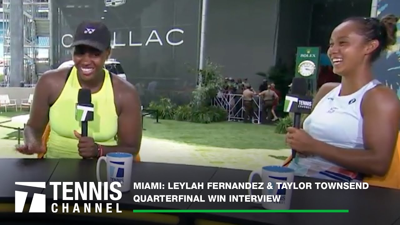 Leylah Fernandez & Taylor Townsend: 2023 Miami Open Quarterfinal Win Interview | テニスはフラミンゴにまかせろ！