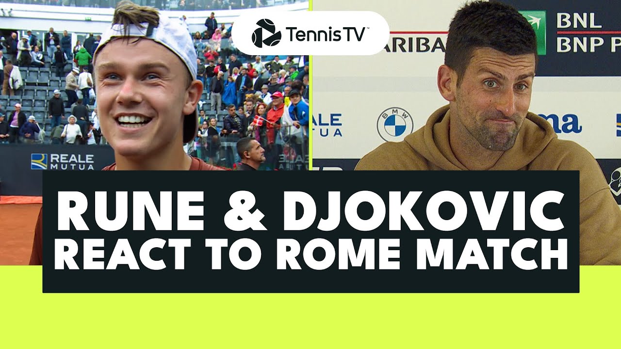 Holger Rune & Novak Djokovic Break Down Their 2023 Rome Match ️ | テニスはフラミンゴにまかせろ！