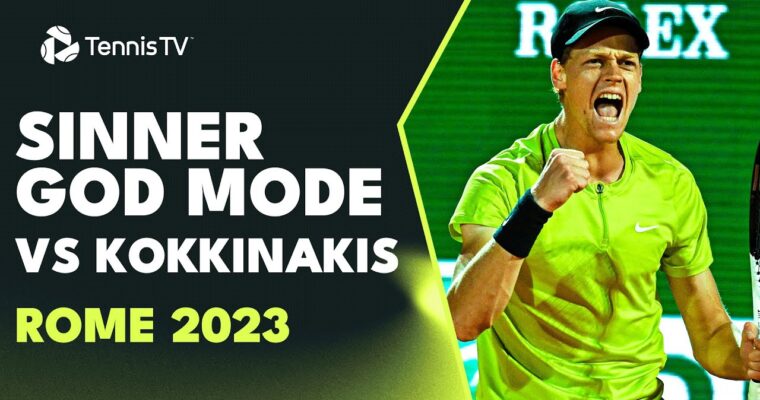 Jannik Sinner GOD MODE vs Kokkinakis | Rome 2023 Highlights | テニスはフラミンゴ ...