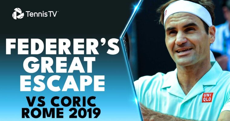 Roger Federer’s Great Escape vs Borna Coric | Rome 2019 Extended ...