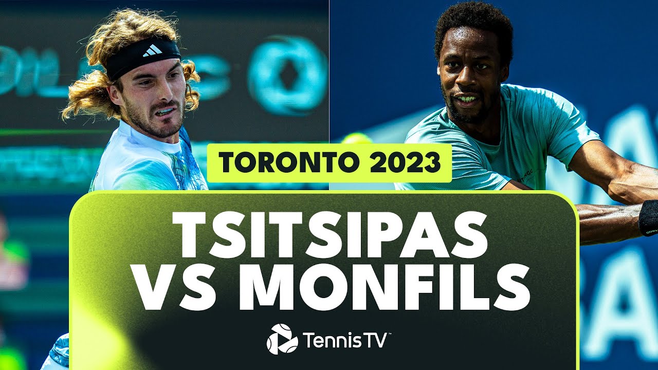 Stefanos Tsitsipas vs Gael Monfils Court-Level Highlights | Toronto 2023 | テニスはフラミンゴにまかせろ！