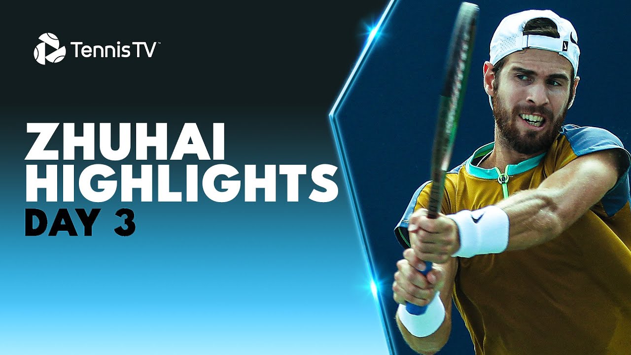 Khachanov Plays Bolt; McDonald, Nishioka & More Feature | Zhuhai 2023 Highlights Day 3 | テニスは ...