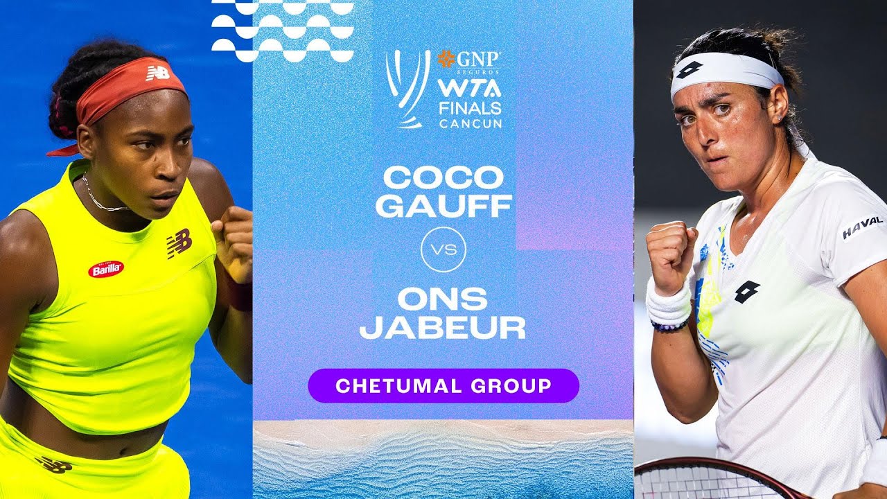 Coco Gauff vs. Ons Jabeur | 2023 WTA Finals Group Stage | WTA Match Highlights | テニスはフラミンゴにまかせろ！