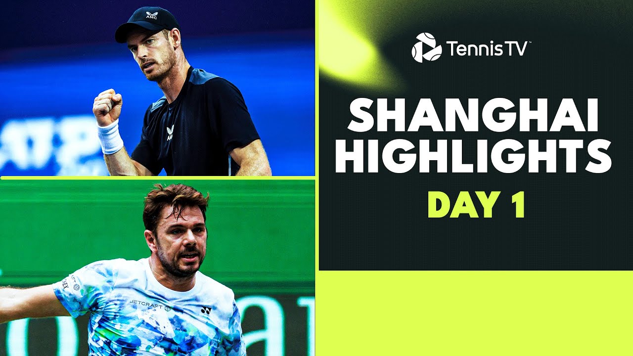 Murray Faces Safiullin; Wawrinka, Zhang & Fognini All Feature | Shanghai 2023 Highlights Day 1 ...