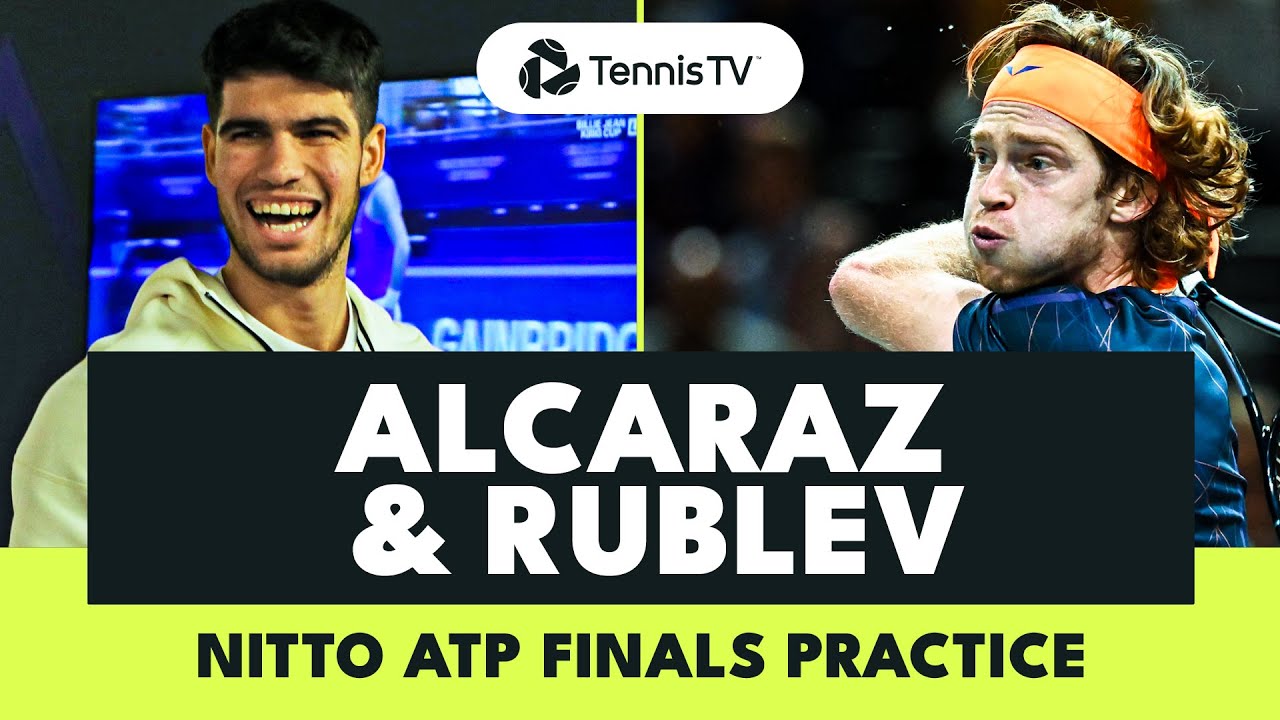 Carlos Alcaraz & Andrey Rublev: Practice Highlights | Nitto ATP Finals 2023 | テニスはフラミンゴにまかせろ！