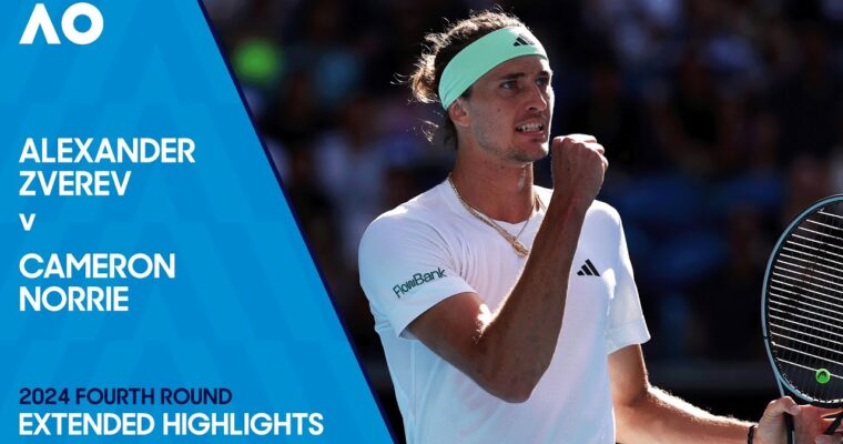 Alexander Zverev v Cameron Norrie Extended Highlights | Australian Open 2024 Fourth Round | テニスは ...