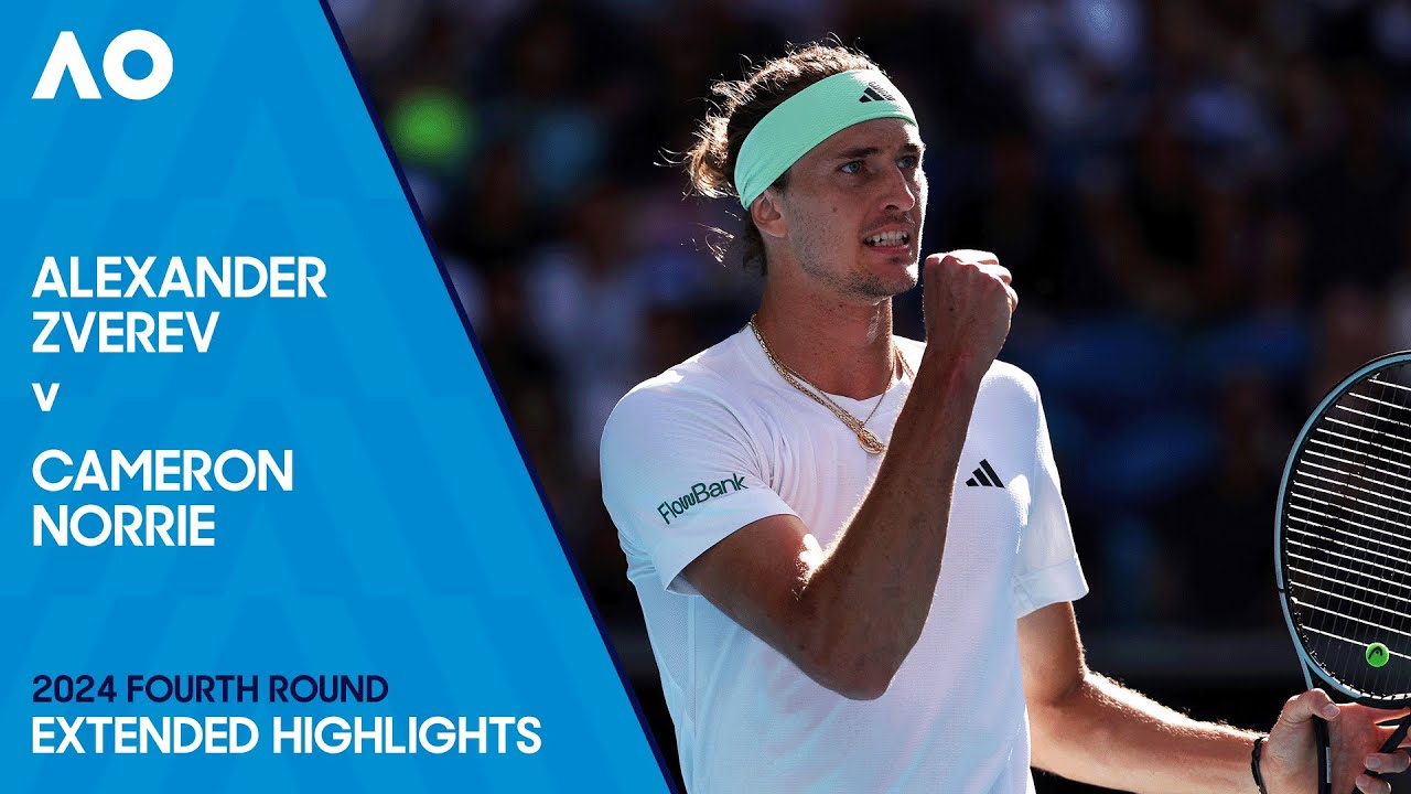 Alexander Zverev v Cameron Norrie Extended Highlights | Australian Open 2024 Fourth Round | テニスは ...
