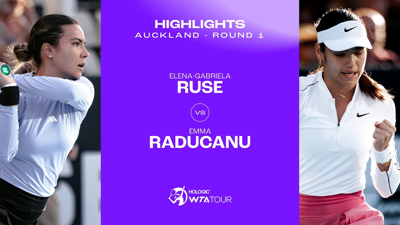 Elena-Gabriela Ruse vs. Emma Raducanu | 2024 Auckland Round 1 | WTA ...