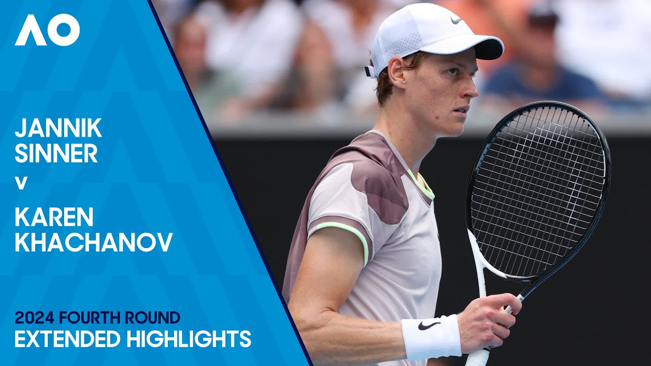 Jannik Sinner v Karen Khachanov Extended Highlights | Australian Open 2024 Fourth Round | テニスは ...