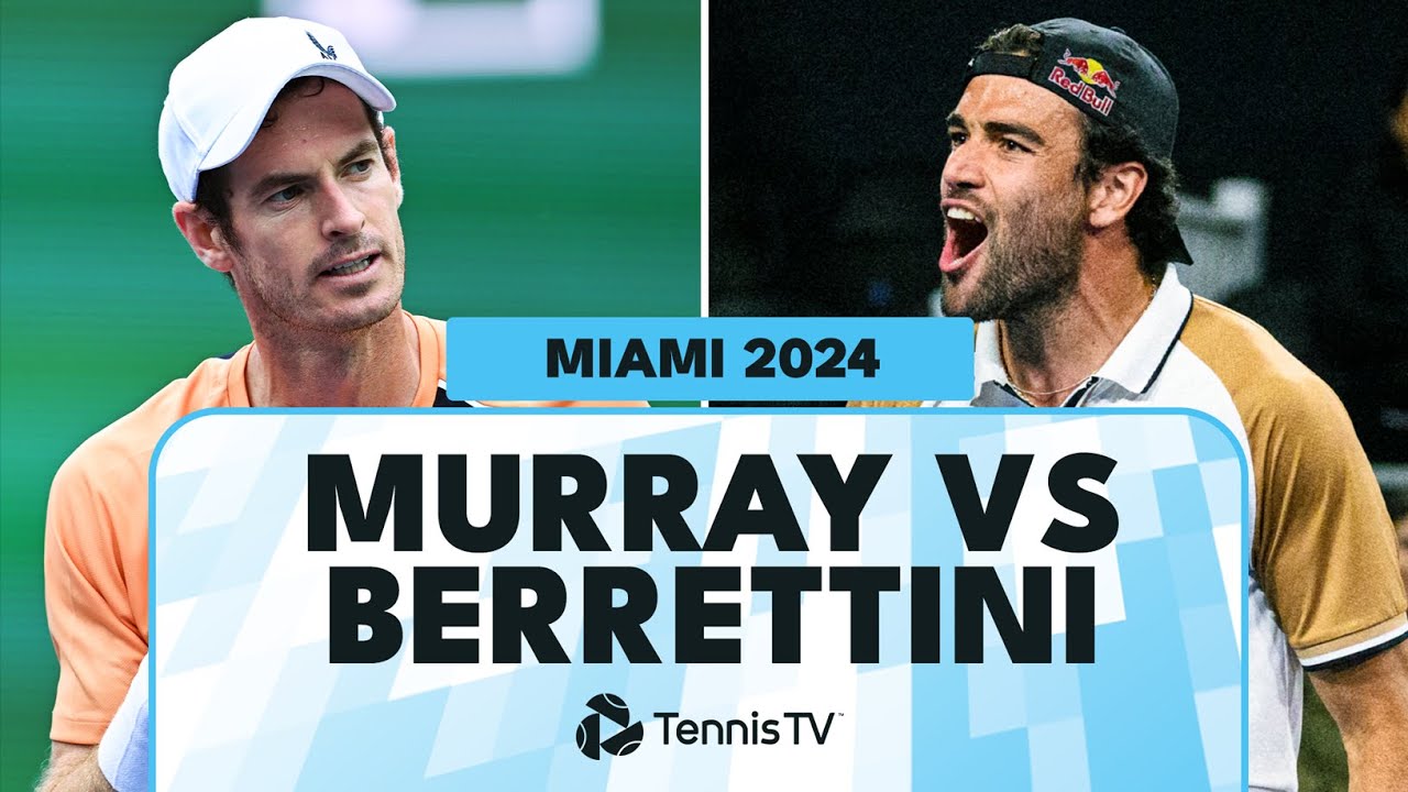 Andy Murray vs Matteo Berrettini Entertaining Match Highlights | Miami 2024 | テニスはフラミンゴにまかせろ！