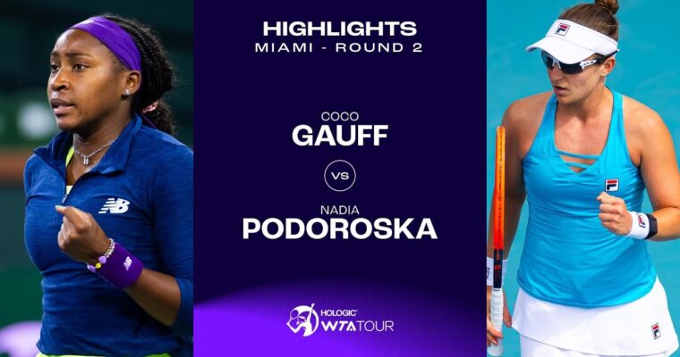 Coco Gauff vs. Nadia Podoroska | 2024 Miami Round 2 | WTA Match Highlights | テニスはフラミンゴにまかせろ！