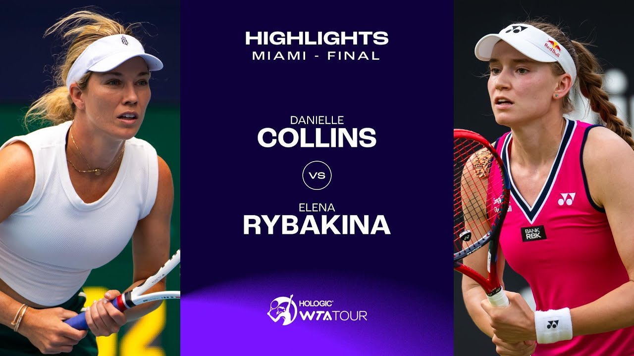 Danielle Collins vs. Elena Rybakina | 2024 Miami Final | WTA Match Highlights | テニスはフラミンゴにまかせろ！
