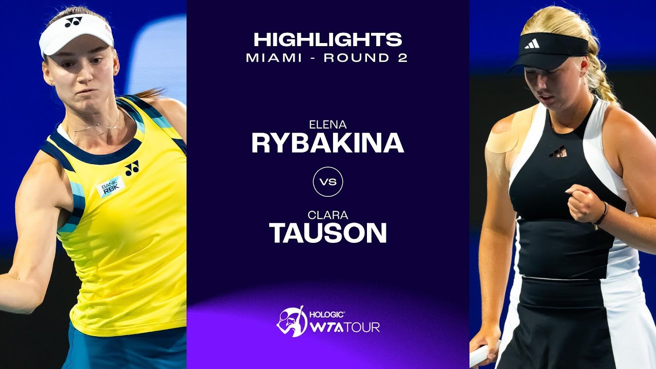 Elena Rybakina vs. Clara Tauson | 2024 Miami Round 2 | WTA Match Highlights | テニスはフラミンゴにまかせろ！