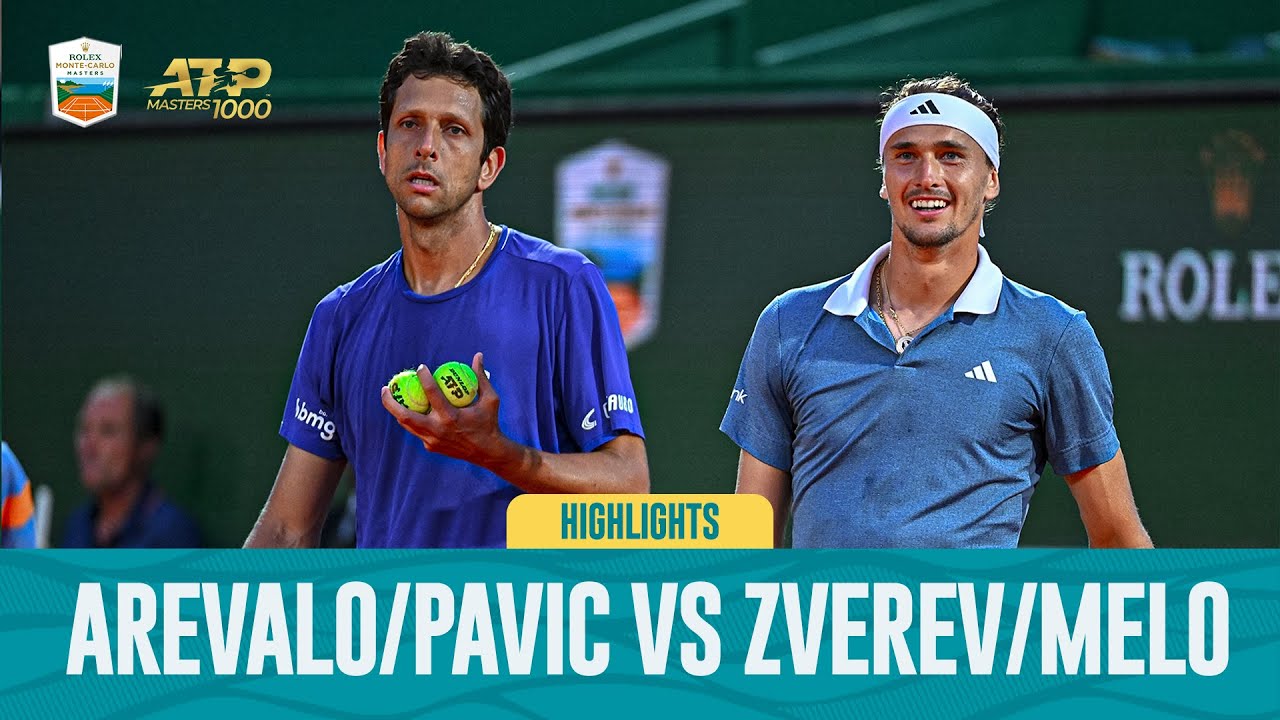 Arevalo & Pavic vs Melo & Zverev Highlights | Rolex Monte Carlo Masters 2024 | テニスはフラミンゴにまかせろ！