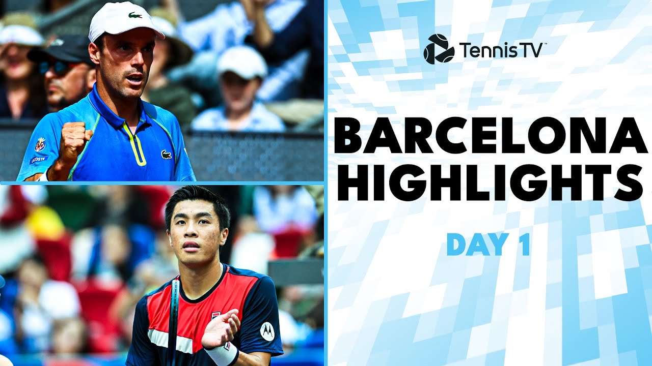 Bautista Agut Plays Safiullin; Nakashima vs Evans & More | Barcelona 2024 Day 1 Highlights | テニス ...