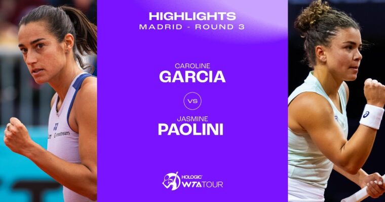 Caroline Garcia vs. Jasmine Paolini | 2024 Madrid Round 3 | WTA Match Highlights | テニスはフラミンゴにまかせろ！