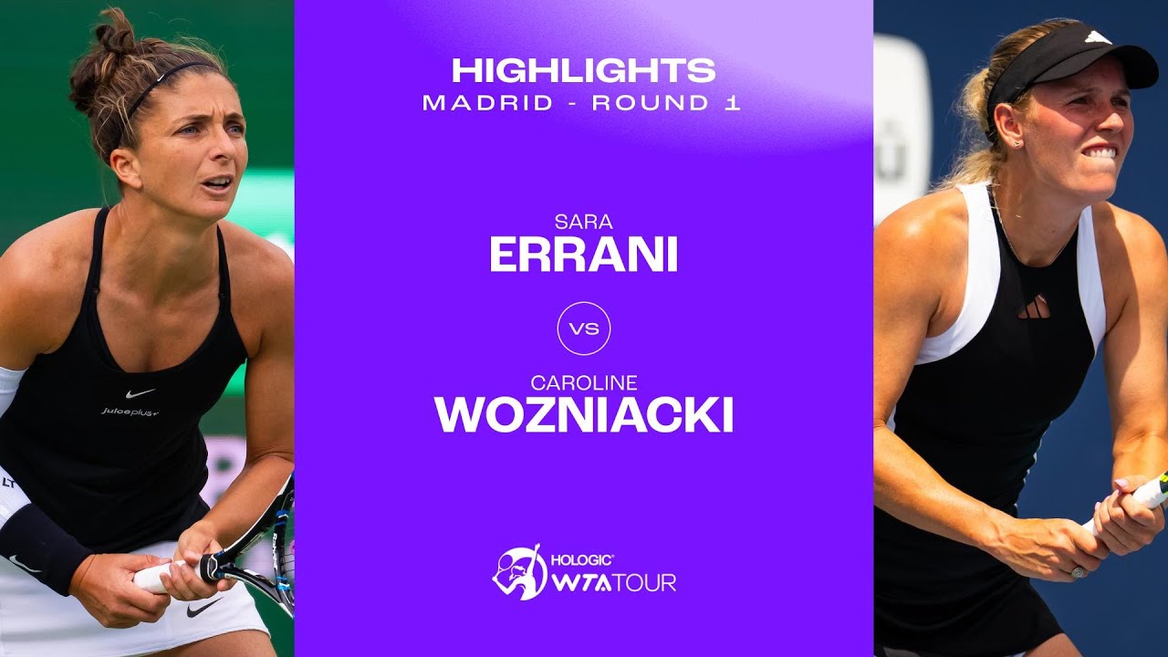 Sara Errani vs. Caroline Wozniacki | 2024 Madrid Round 1 | WTA Match Highlights | テニスはフラミンゴにまかせろ！