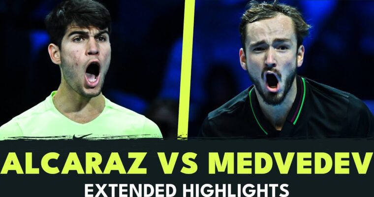 Carlos Alcaraz vs Daniil Medvedev Extended Highlights | Nitto ATP ...