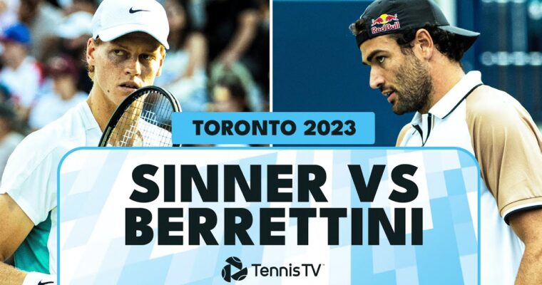 Jannik Sinner vs Matteo Berrettini: First-Ever Match | Toronto 2023 Extended Highlights | テニスは ...