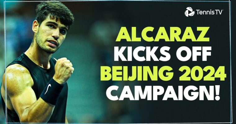 Carlos Alcaraz vs Giovanni Mpetshi Perricard | Beijing 2024 Highlights ...