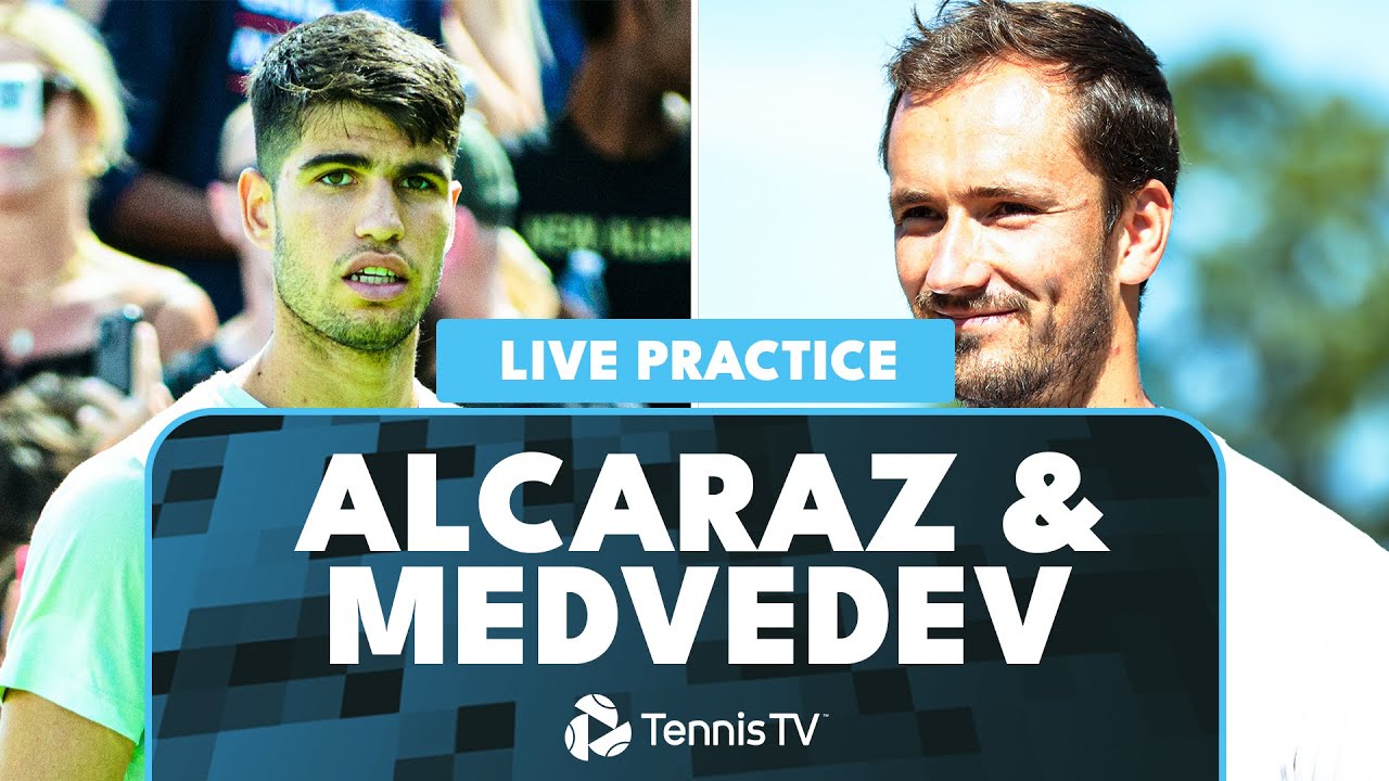LIVE PRACTICE: Carlos Alcaraz & Daniil Medvedev Practice Ahead Of Paris 2024 | テニスはフラミンゴにまかせろ！
