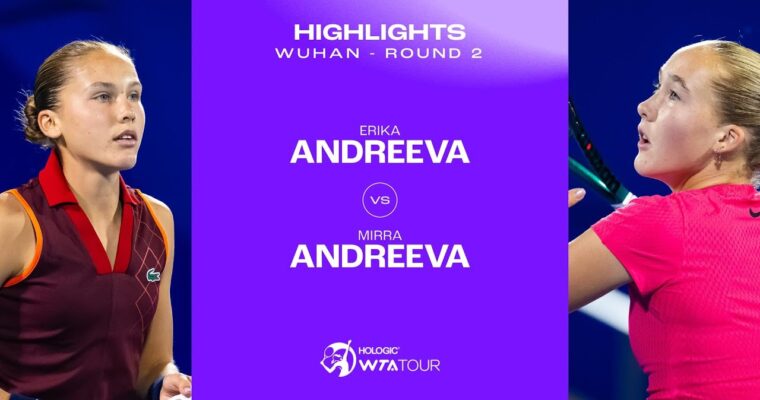 Mirra Andreeva vs. Erika Andreeva | 2024 Wuhan Round 2 | WTA Match Highlights | テニスはフラミンゴにまかせろ！