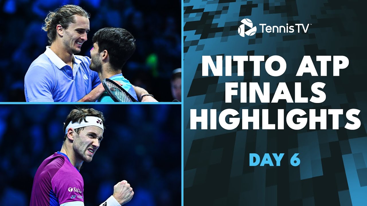 Alcaraz vs Zverev Thriller; Ruud vs Rublev For Semi-Final Spot | Nitto ATP Finals Highlights Day ...