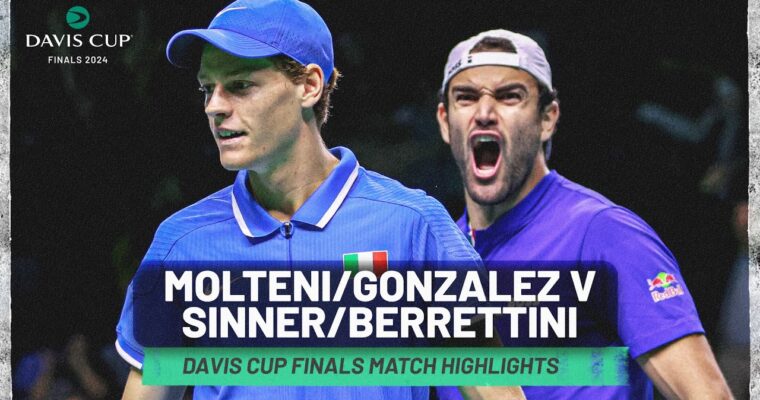 Andres Molteni & Maximo Gonzalez v Jannik Sinner & Matteo Berrettini Highlights | Davis Cup 2024 ...