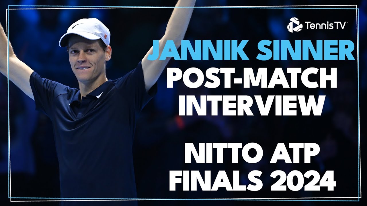 Jannik Sinner Reacts To Winning Nitto ATP Finals Title! | Nitto ATP ...