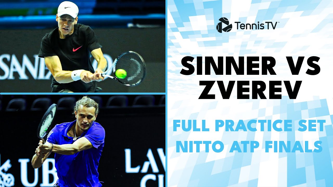 Jannik Sinner vs Alexander Zverev Full Practice Set | Nitto ATP Finals ...