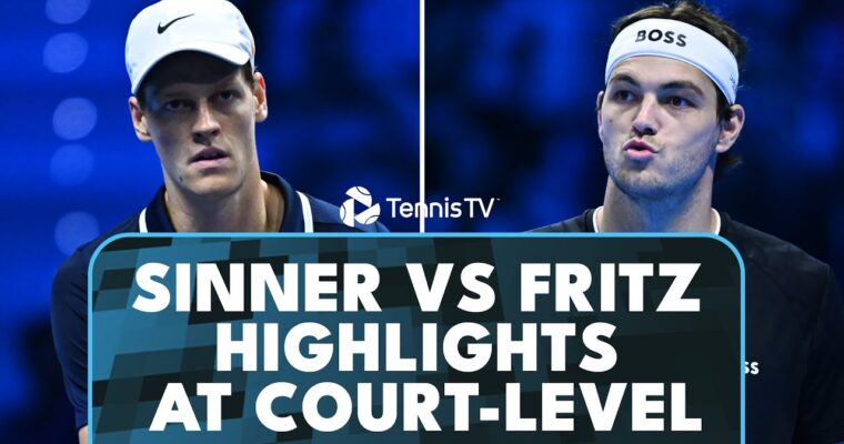 Jannik Sinner vs Taylor Fritz Highlights At Court-Level | Nitto ATP Finals 2024 | テニスはフラミンゴにまかせろ！