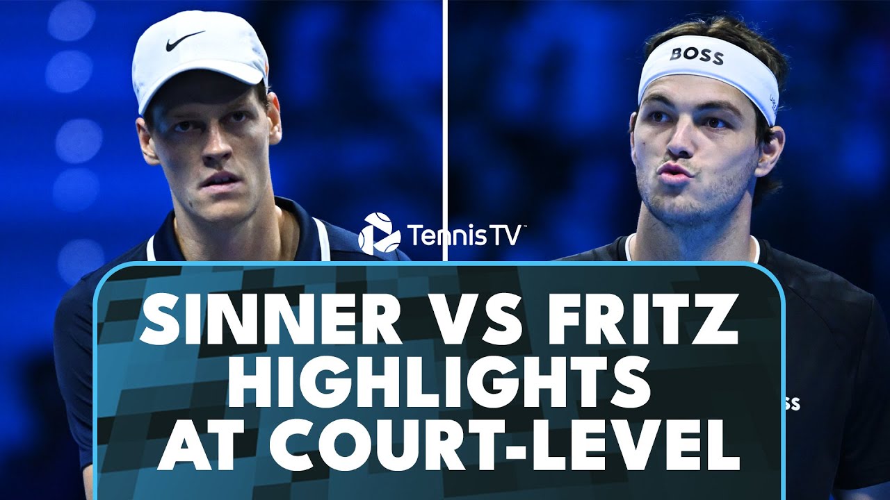 Jannik Sinner vs Taylor Fritz Highlights At Court-Level | Nitto ATP Finals 2024 | テニスはフラミンゴにまかせろ！