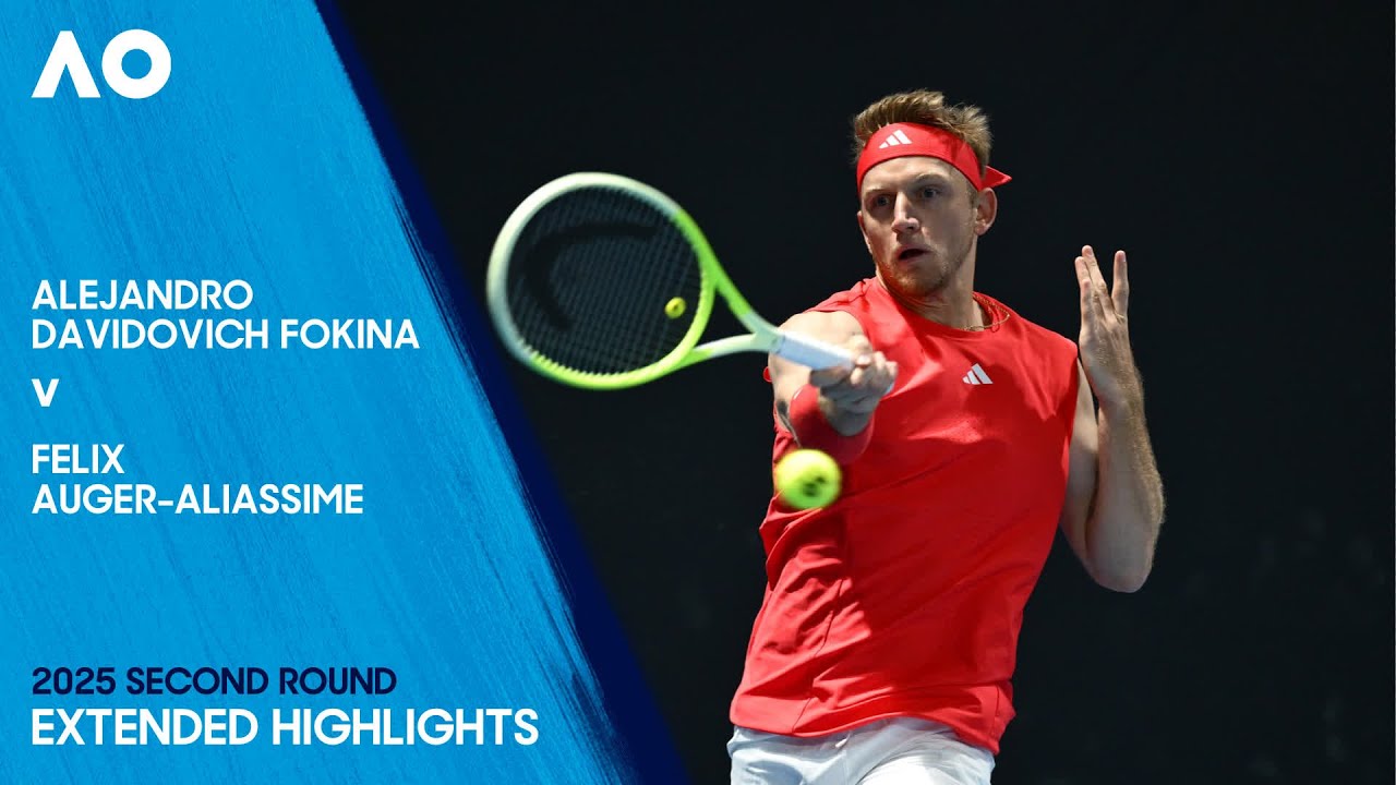 Alejandro Davidovich Fokina v Felix Auger-Aliassime Extended Highlights | Australian Open 2025 ...