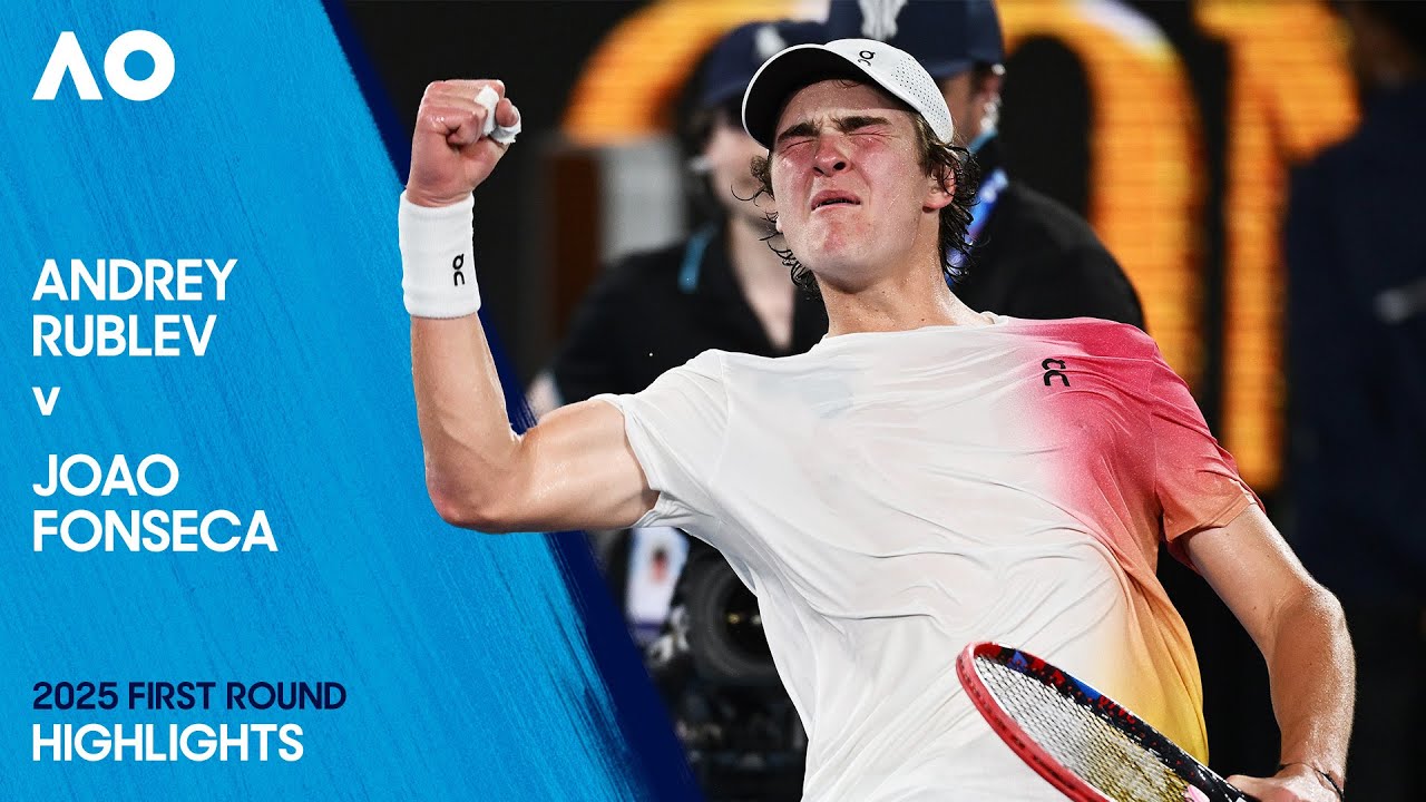 Andrey Rublev v Joao Fonseca Highlights | Australian Open 2025 First Round | テニスはフラミンゴにまかせろ！