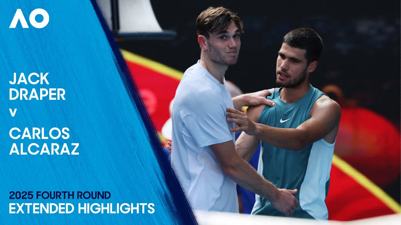 Jack Draper v Carlos Alcaraz Extended Highlights | Australian Open 2025 Fourth Round | テニスはフラミンゴ ...