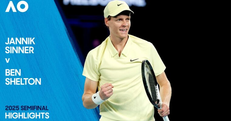 Jannik Sinner v Ben Shelton Highlights | Australian Open 2025 Semifinal | テニスはフラミンゴにまかせろ！