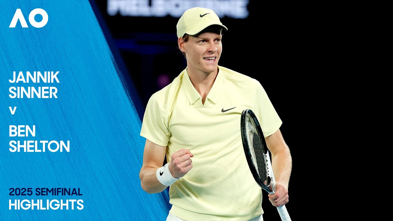 Jannik Sinner v Ben Shelton Highlights | Australian Open 2025 Semifinal | テニスはフラミンゴにまかせろ！